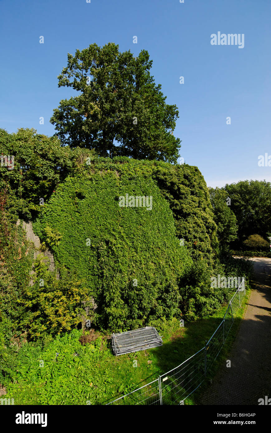 Stone fencing with greens over around the Sparrenburg Castle in ...