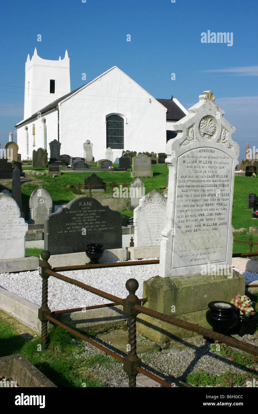 Ballintoy parish church and graveyard, County Antrim, Northern Ireland ...