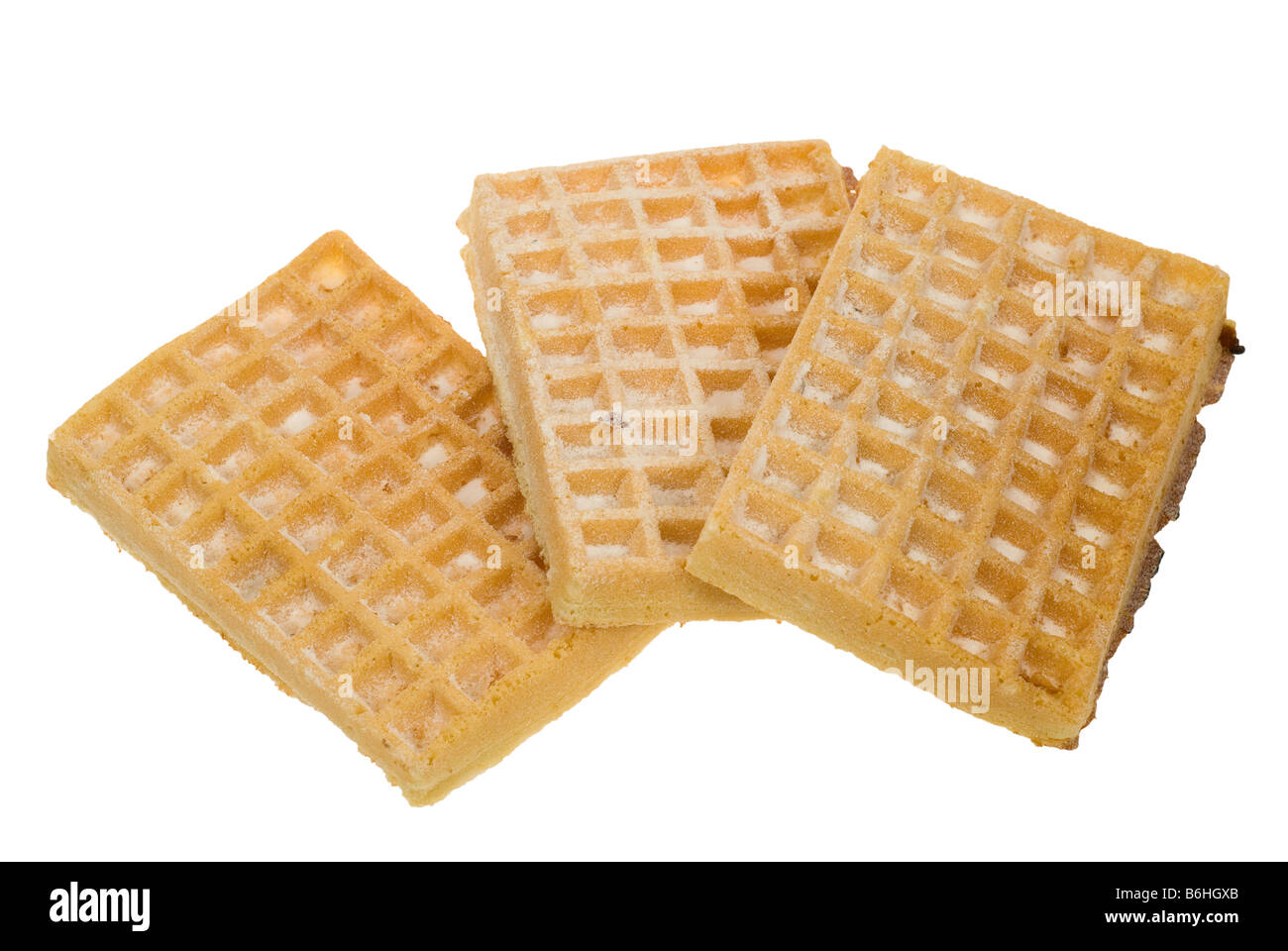 Golden waffles Cut Out Stock Images & Pictures - Alamy