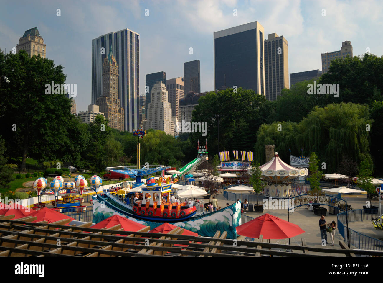 Wollman skating rink in the summer, New York City, USA Stock Photo - Alamy