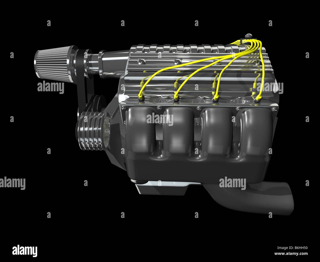 3D Turbo Engine Stock Photo - Alamy