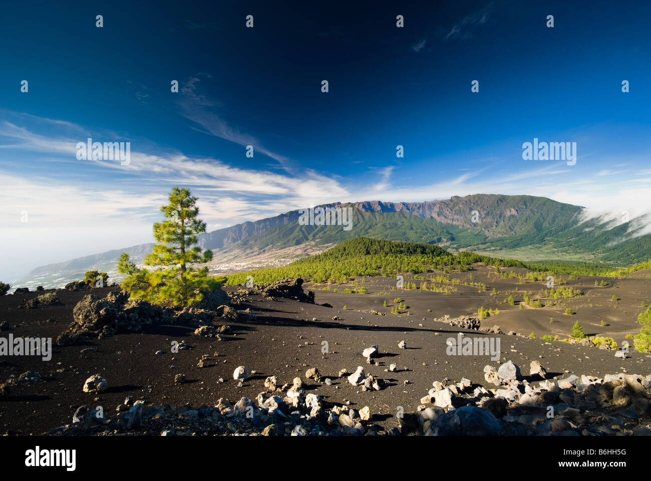 beautiful volcano landscape in La Palma Canary Islands el pilar Stock ...