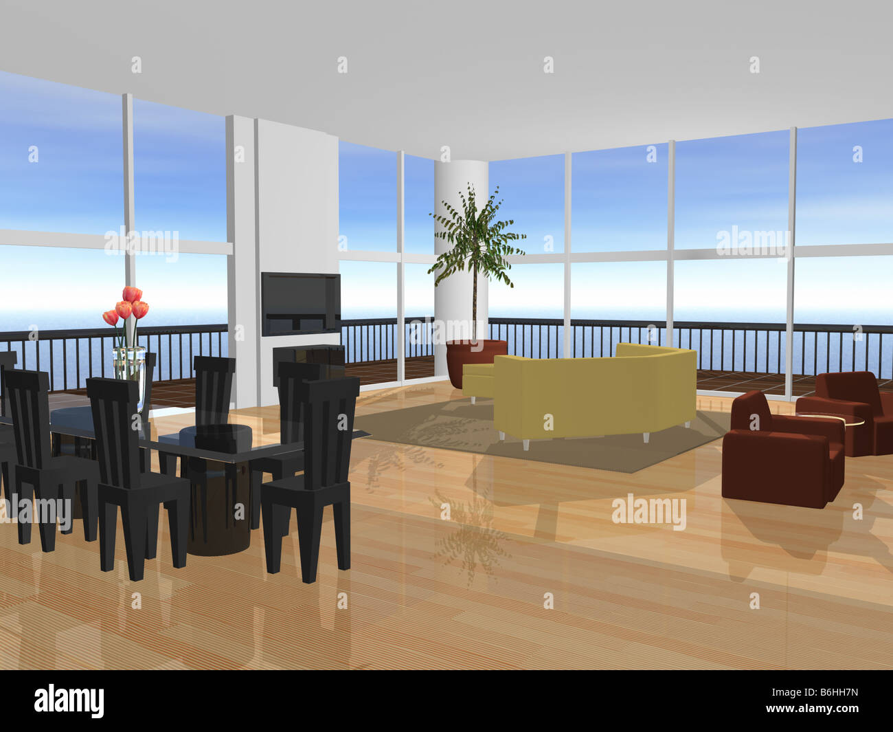 3D living room Stock Photo - Alamy
