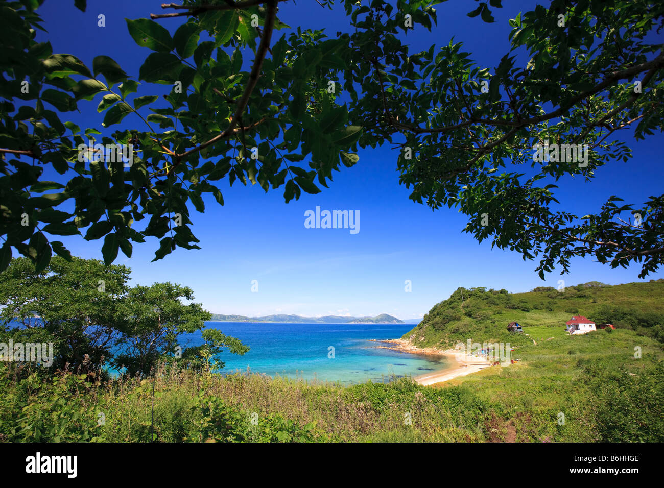 House on the island Stock Photo - Alamy