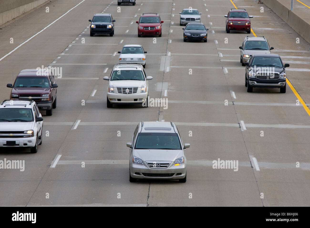 A driver changes lanes on Interstate 696, a major freeway in Metro ...