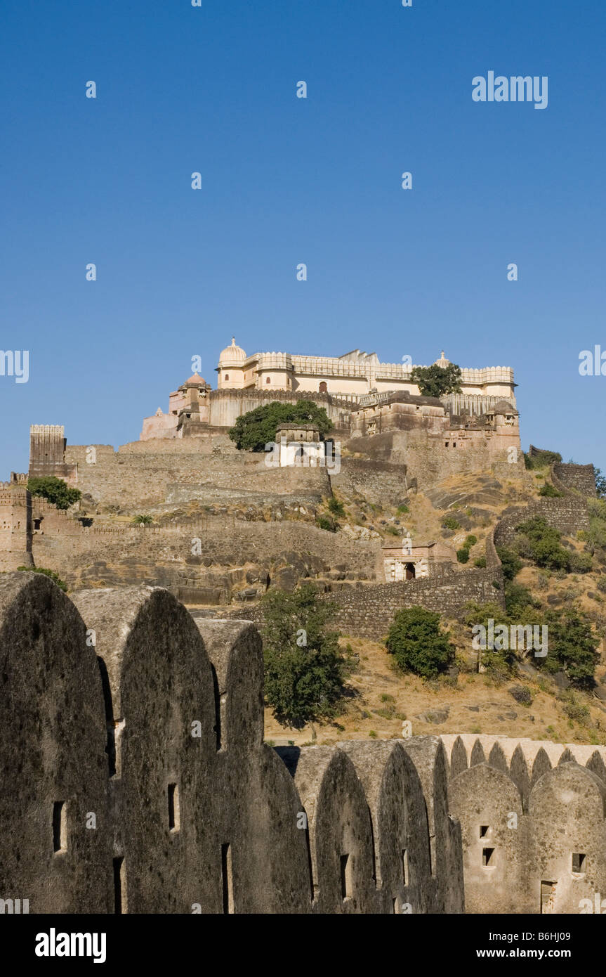 Low angle view of a fort, Kumbhalgarh Fort, Udaipur, Rajasthan, India ...