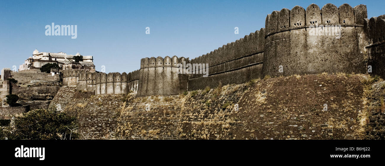 Low angle view of a fort, Kumbhalgarh Fort, Udaipur, Rajasthan, India ...