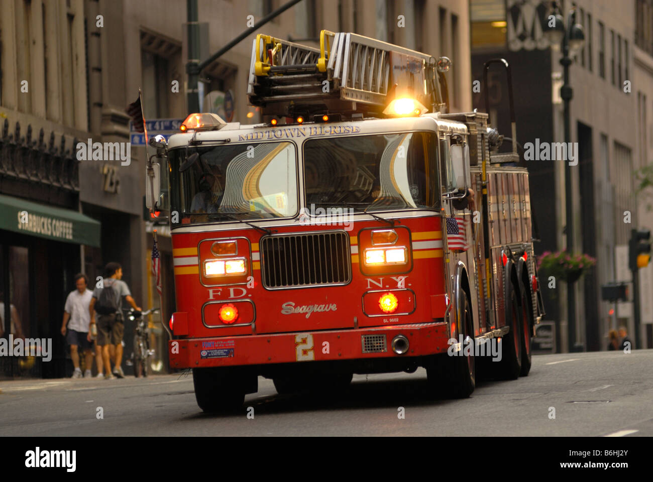 NYFD Fire Truck, New York City, U.S.A Stock Photo - Alamy