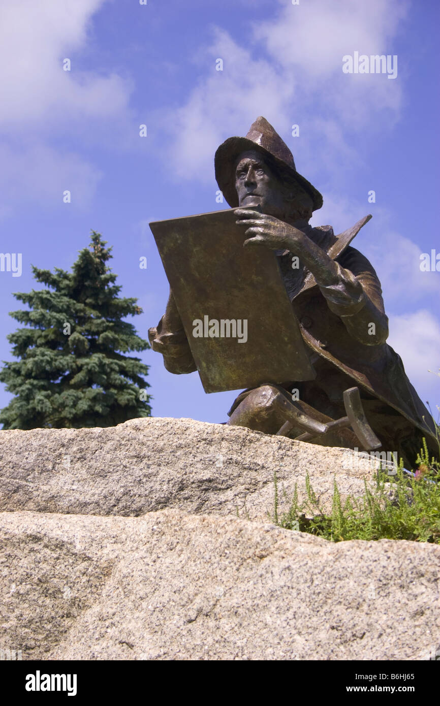 Sculpture of Fitz Henry Lane American Master Painter above Glocester ...