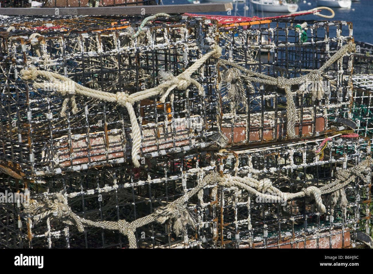 Collection of lobster traps hi-res stock photography and images - Alamy