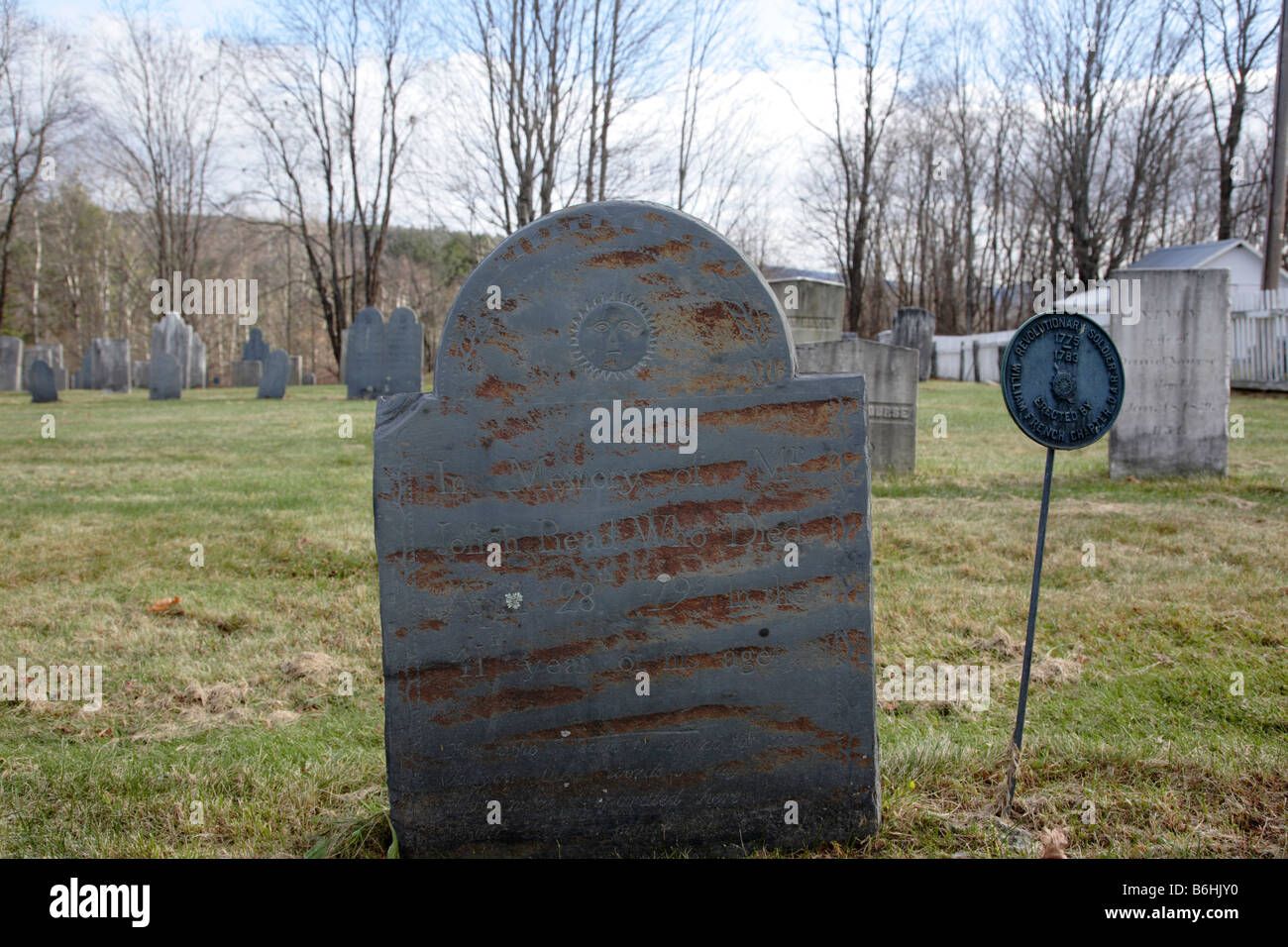 Rockingham Meeting House Cemetery during the autumn months Located in ...