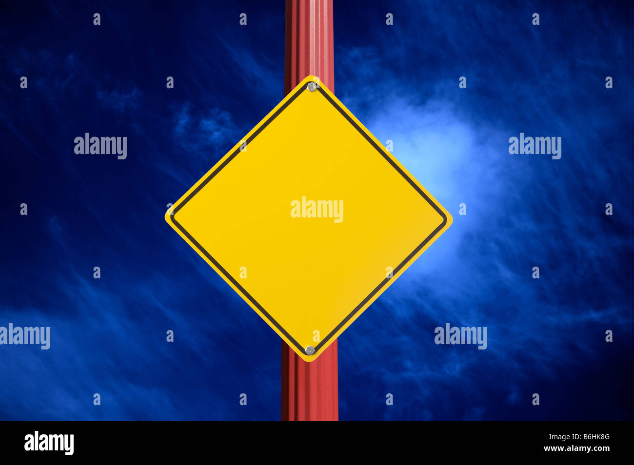 blank warning sign Stock Photo - Alamy