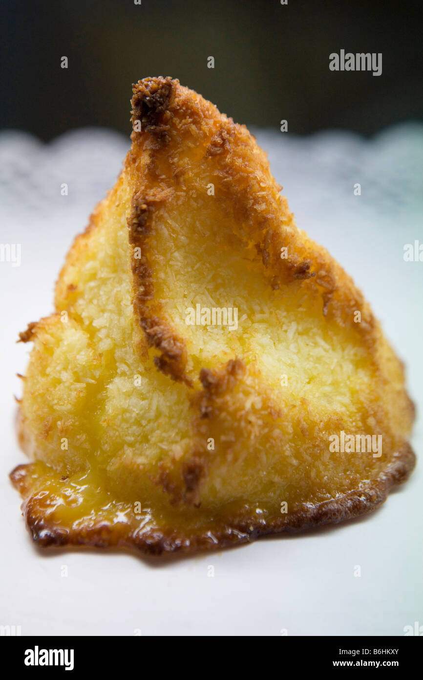 A freshly made large coconut macaroon Stock Photo - Alamy