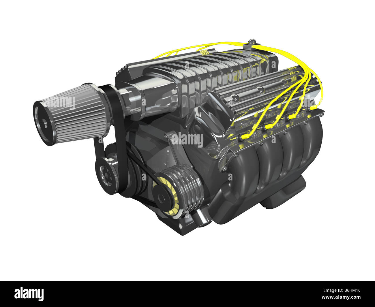 3D Turbo Engine Stock Photo - Alamy