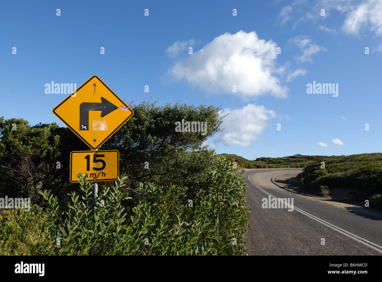 Street sign on the way out from Gunnamatta surf beach, Mornington ...