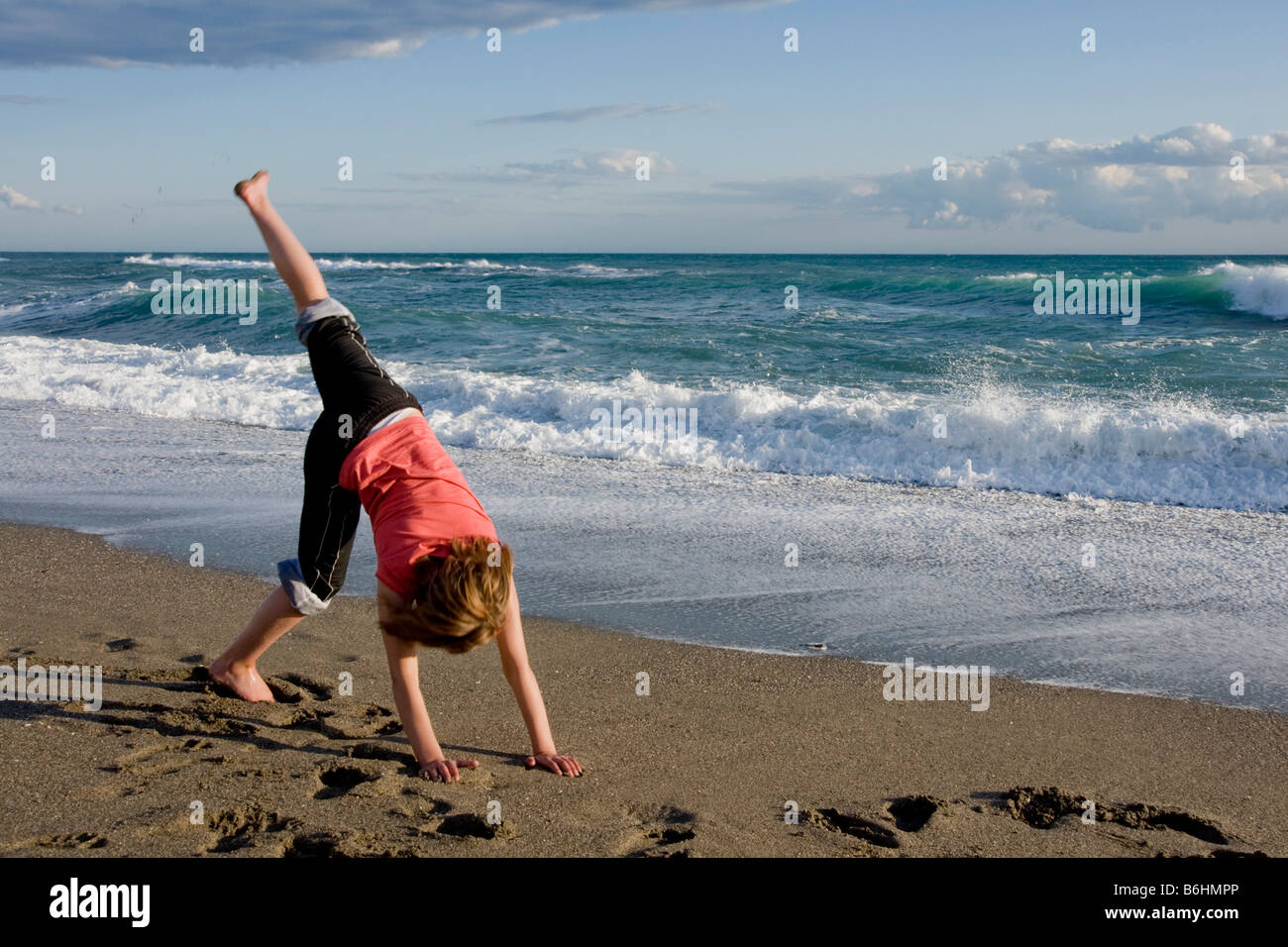 girl child on beach 13 year old portrait Stock Photo - Alamy