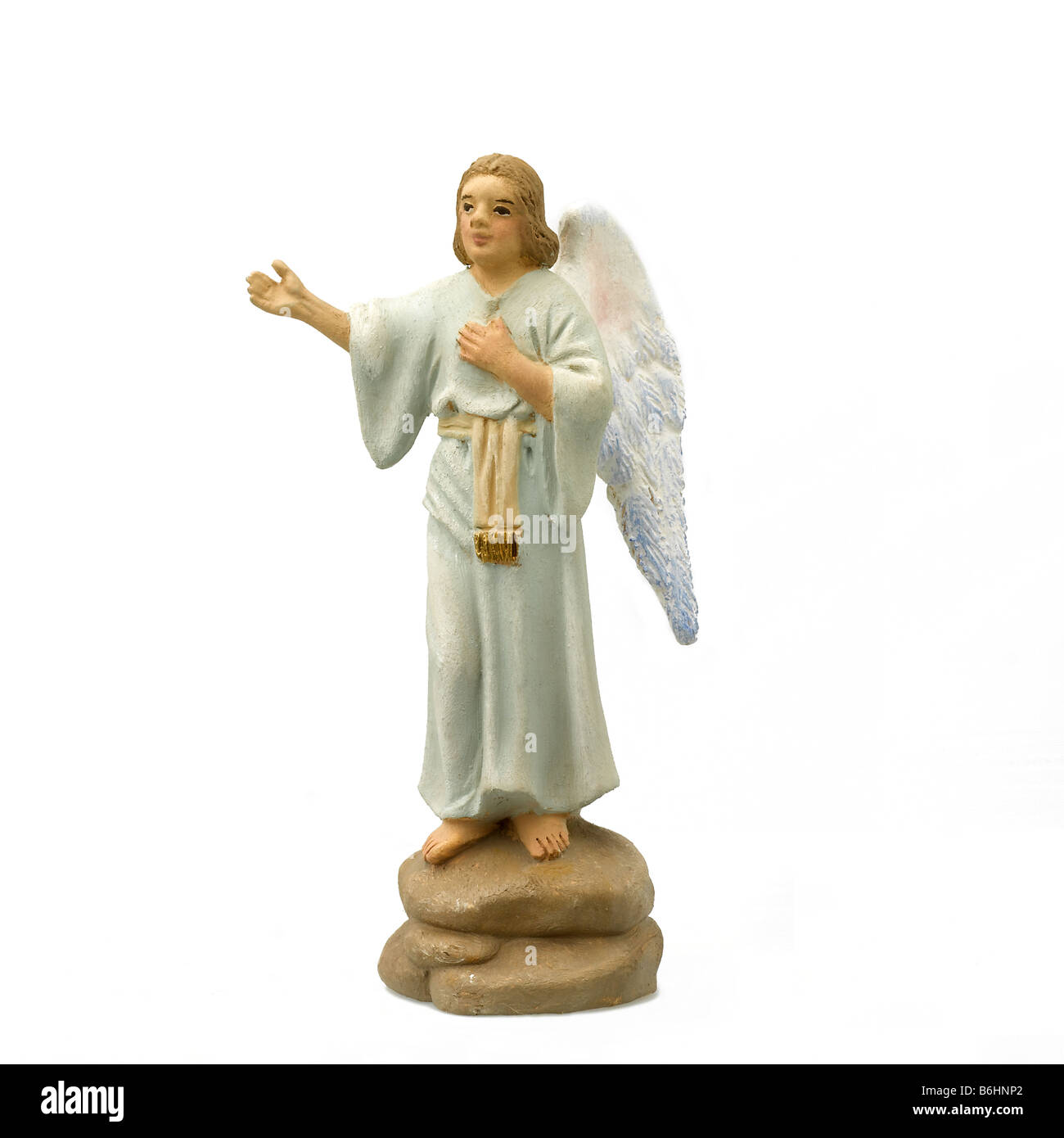 Nativity figures Angel Stock Photo - Alamy