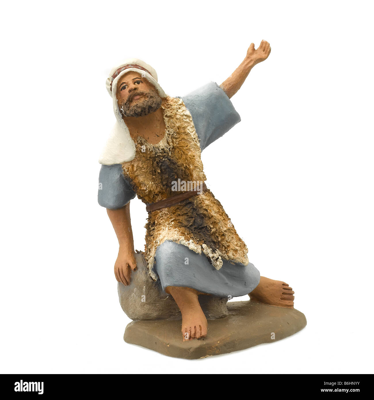 Nativity figures Shepherd Stock Photo - Alamy