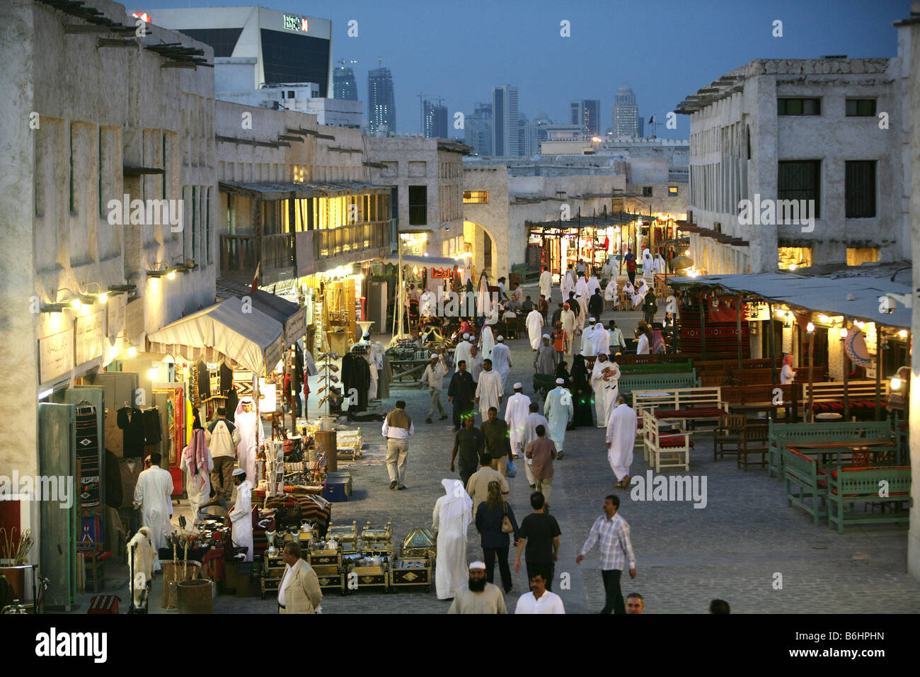 QAT, Qatar: Doha, Souq al Waqif, the oldest bazaar in Qatar Stock Photo ...