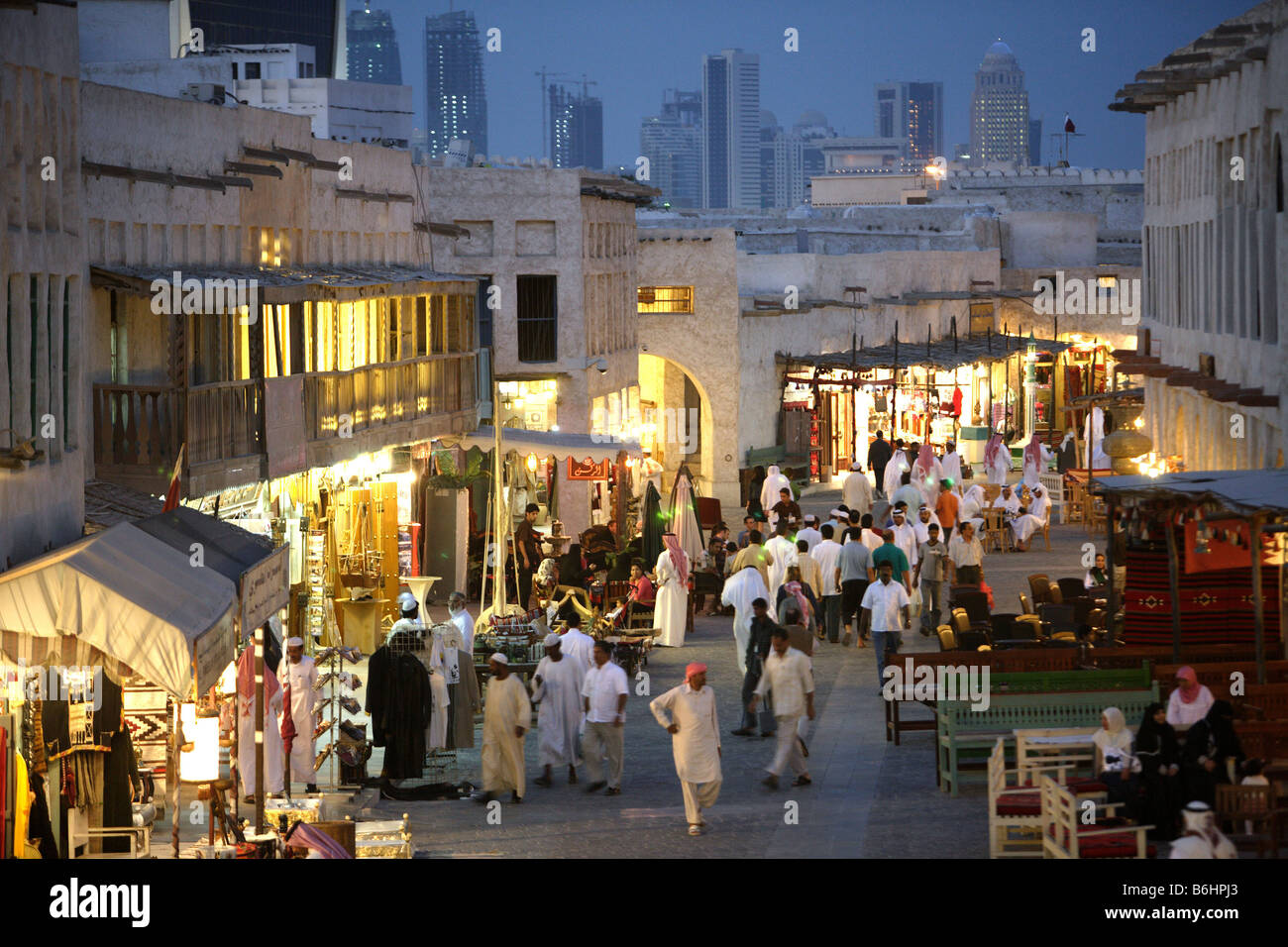QAT, Qatar: Doha, Souq al Waqif, the oldest bazaar in Qatar Stock Photo ...