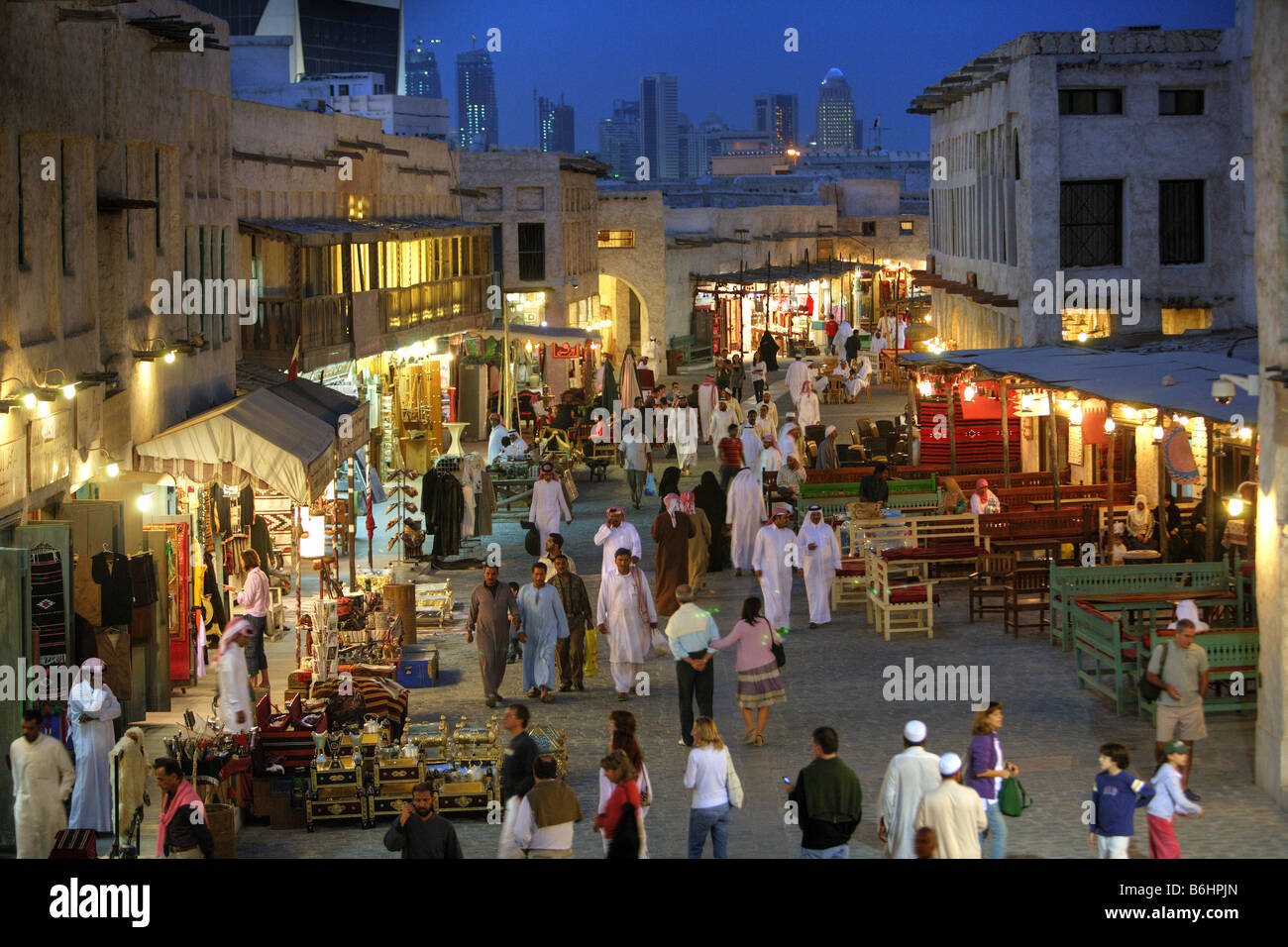 QAT, Qatar: Doha, Souq al Waqif, the oldest bazaar in Qatar Stock Photo ...