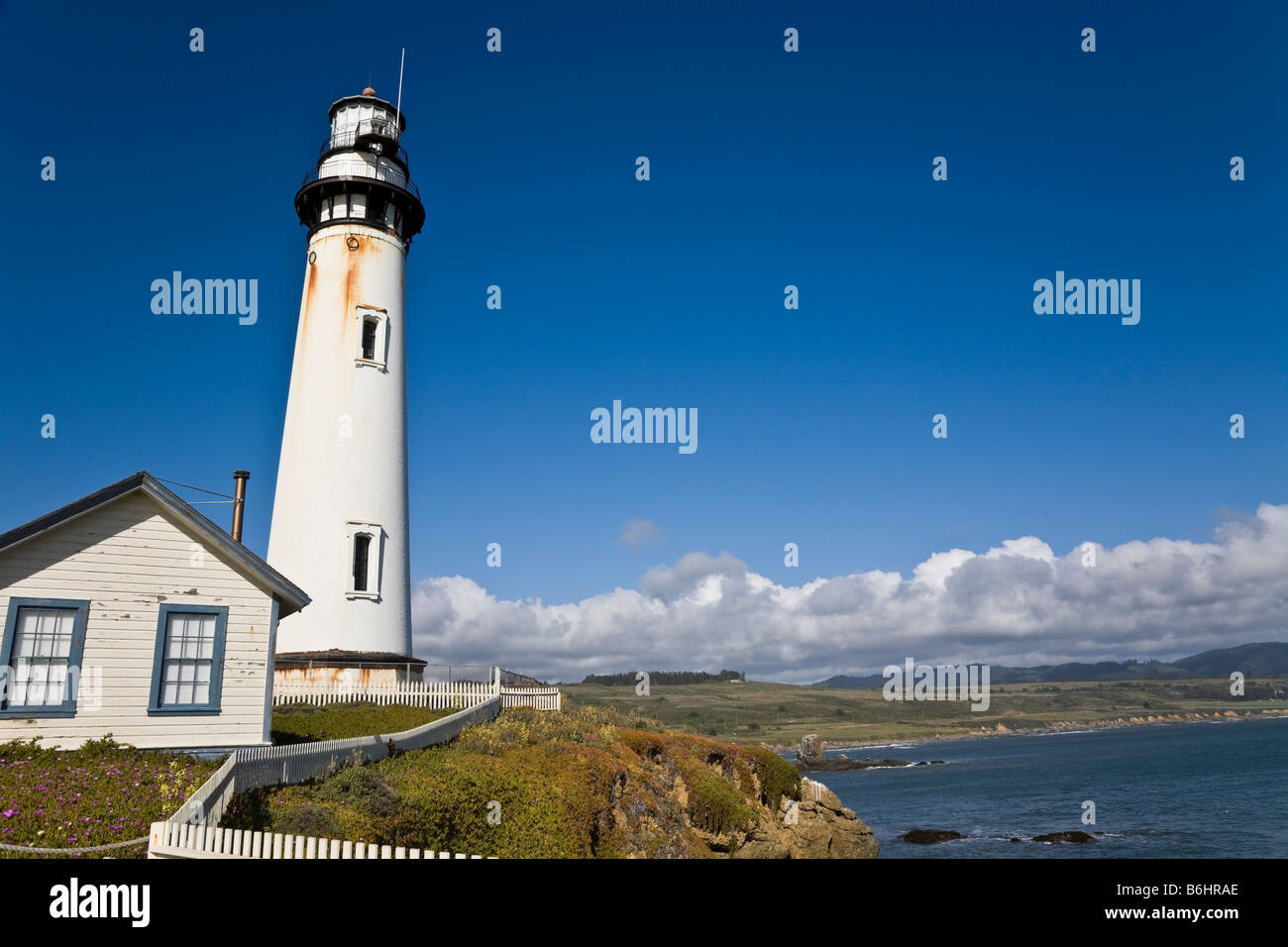 Pigeon Point Light Station or Pigeon Point Lighthouse California USA ...