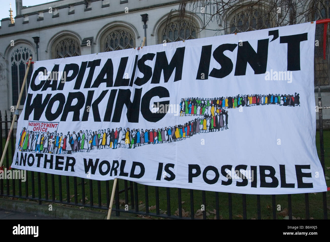 Campaign Against Climate Change march on Parliament Square in London ...