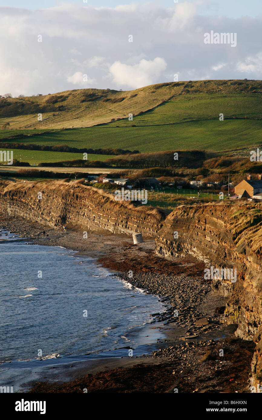 View of Kimmeridge Bay on Dorset's Jurassic Coast, a World Heritage ...