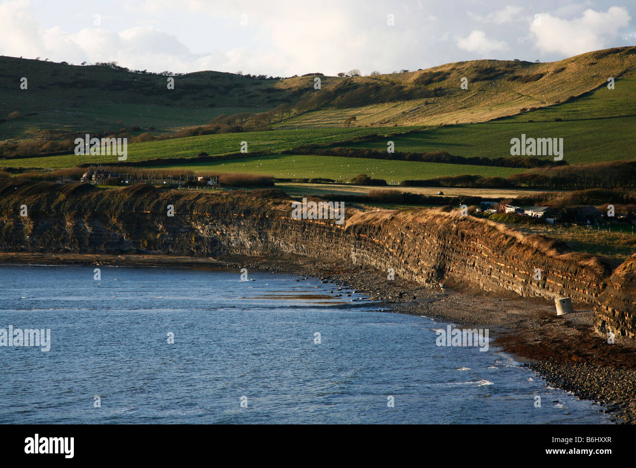 View of Kimmeridge Bay on Dorset's Jurassic Coast, a World Heritage ...