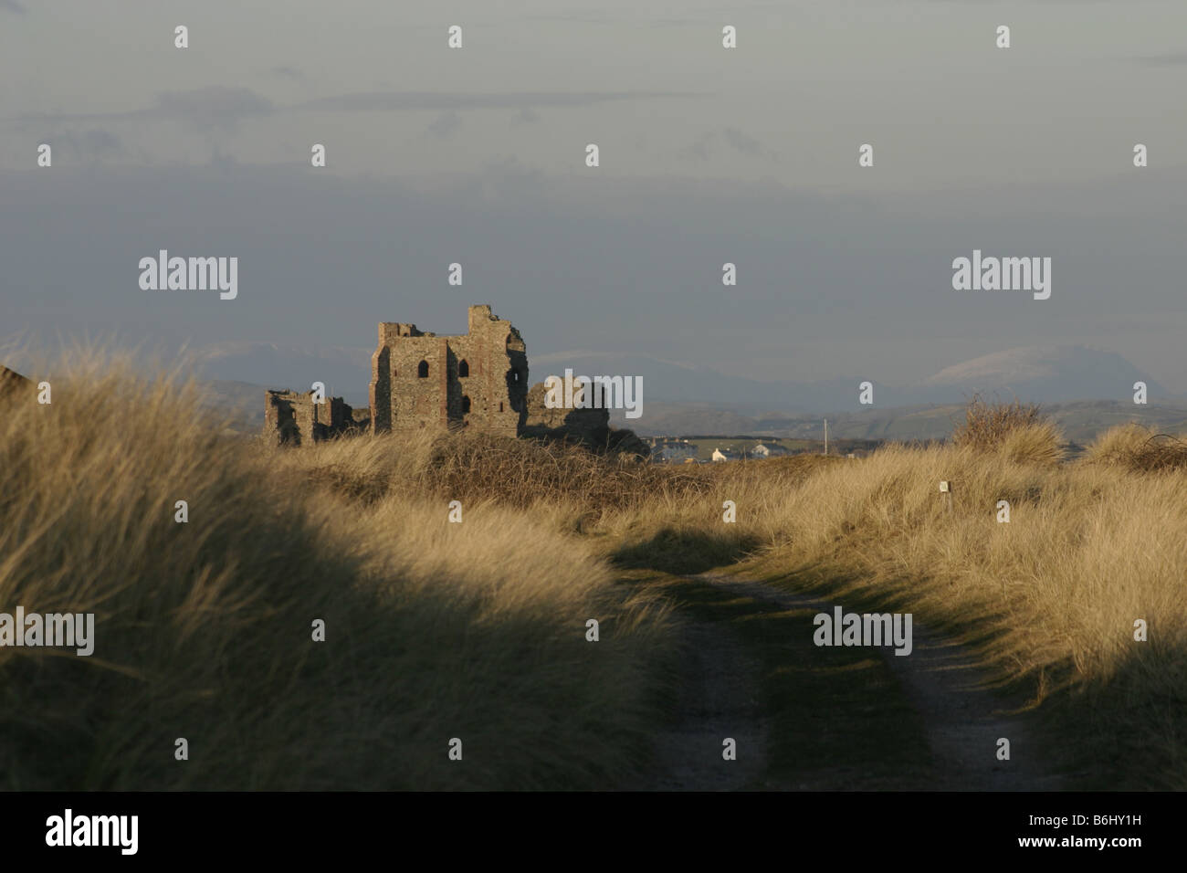 Piel Castle on Piel Island from Walney Island Cumbria Stock Photo - Alamy