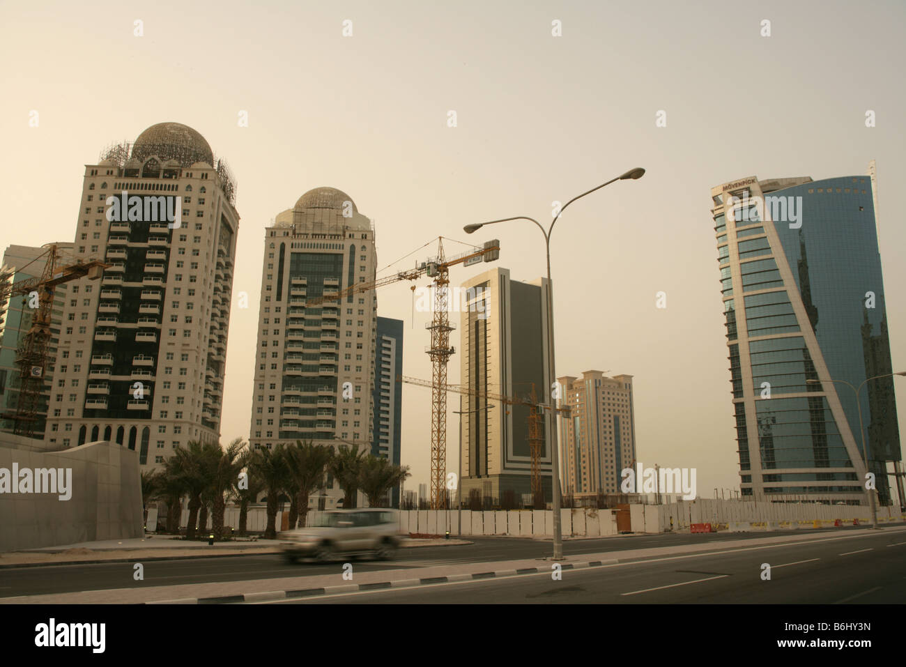 Construction of highrise buildings, Doha, Qatar Stock Photo - Alamy