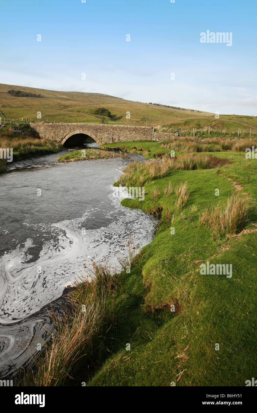 Bridge over the River Ure near the small market town of Hawes in ...