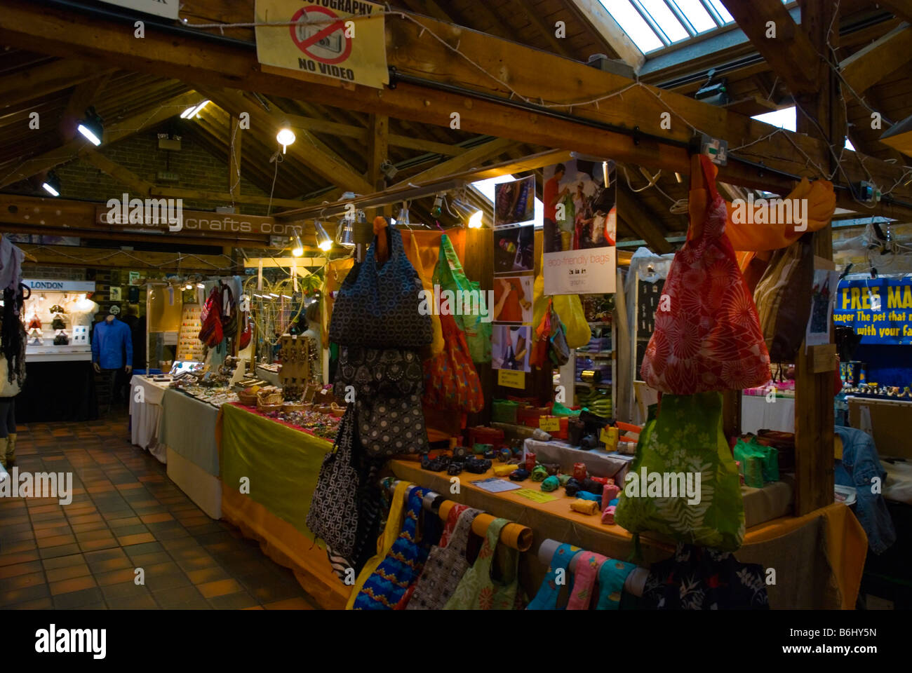 Indoor crafts market in Camden Town London England UK Stock Photo - Alamy