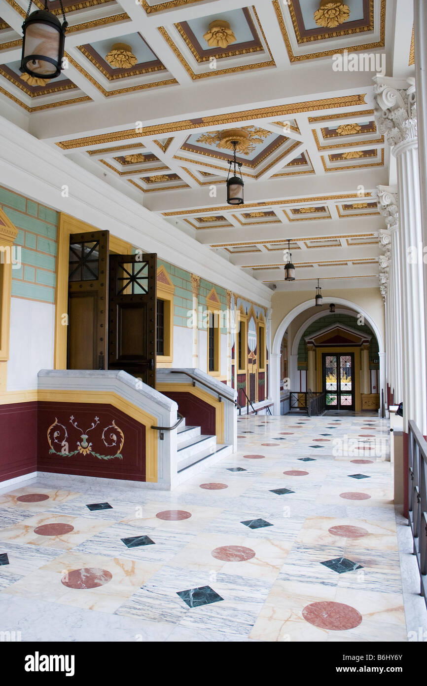 The Getty Villa, Malibu, California, USA, a replica of the Villa dei ...