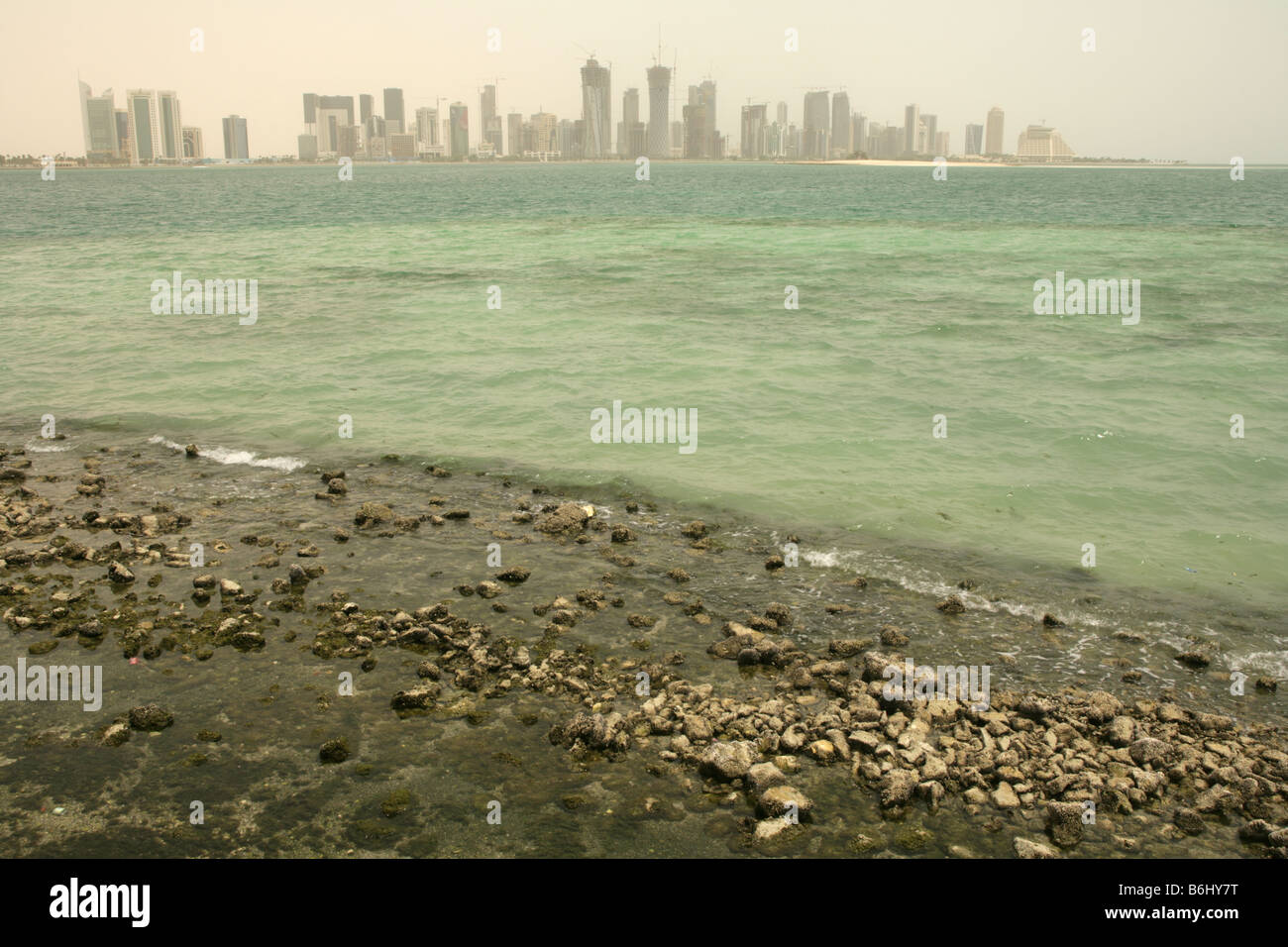 View of Doha's skyline from the bay, Qatar Stock Photo - Alamy
