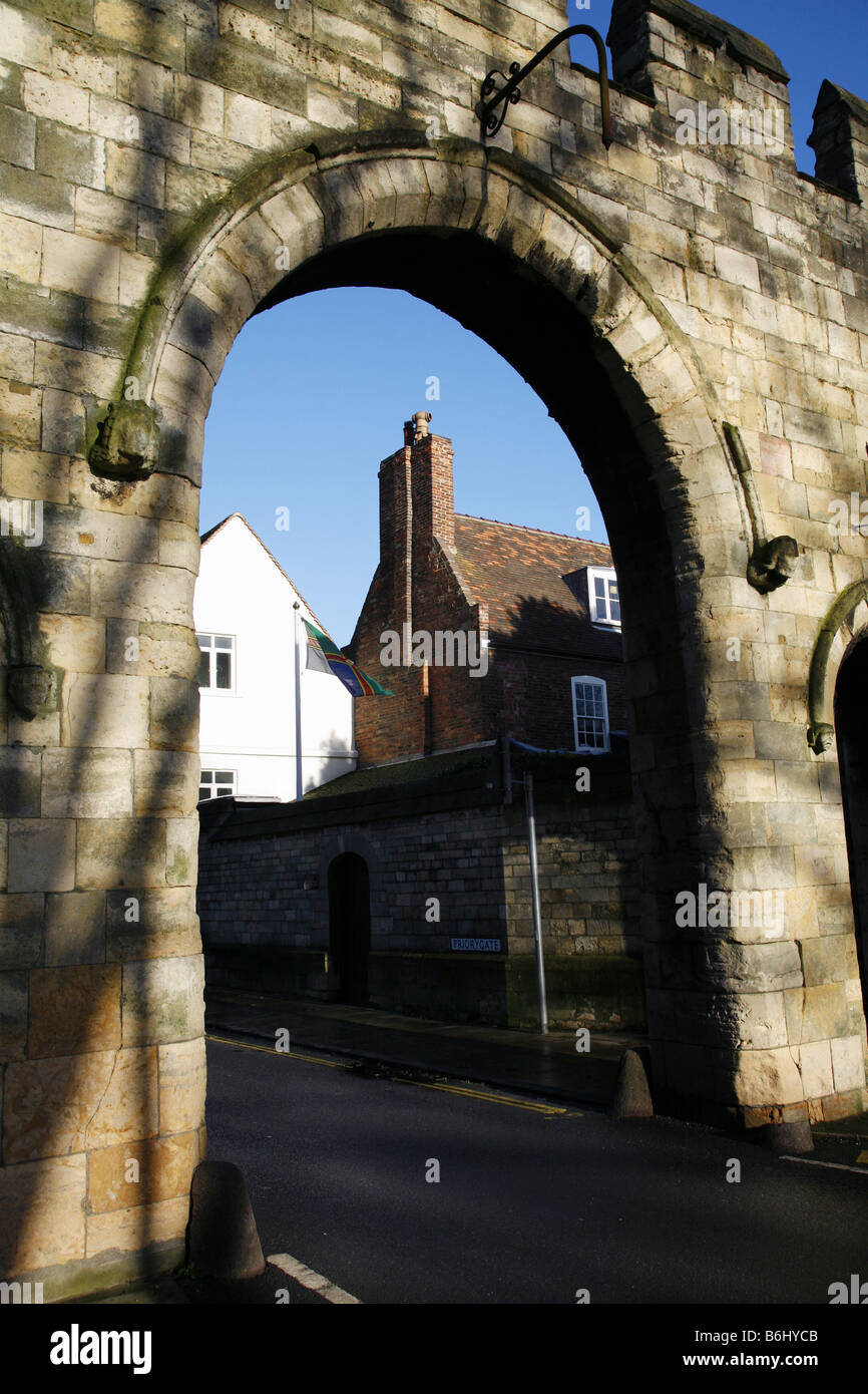 Priory Gate near Lincoln Cathedral Stock Photo - Alamy
