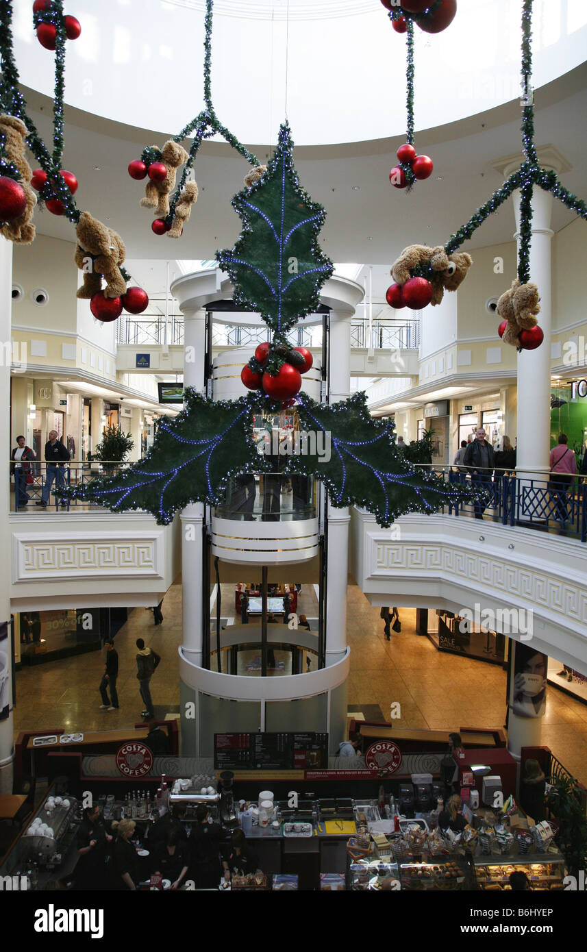 Meadowhall Shopping Centre in Sheffield at Christmastime Stock Photo ...