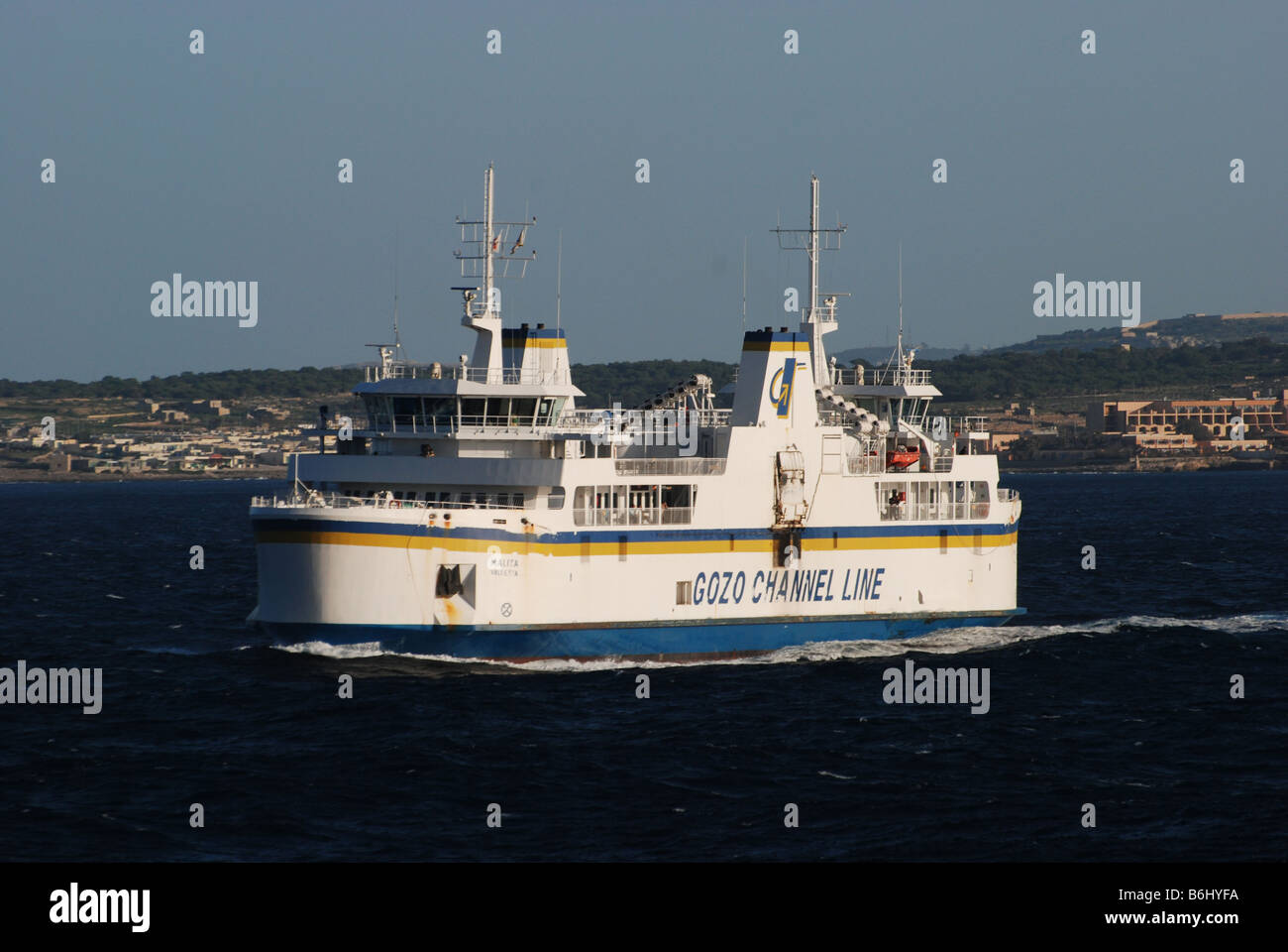 Malta to Gozo Channel Ferry Stock Photo - Alamy