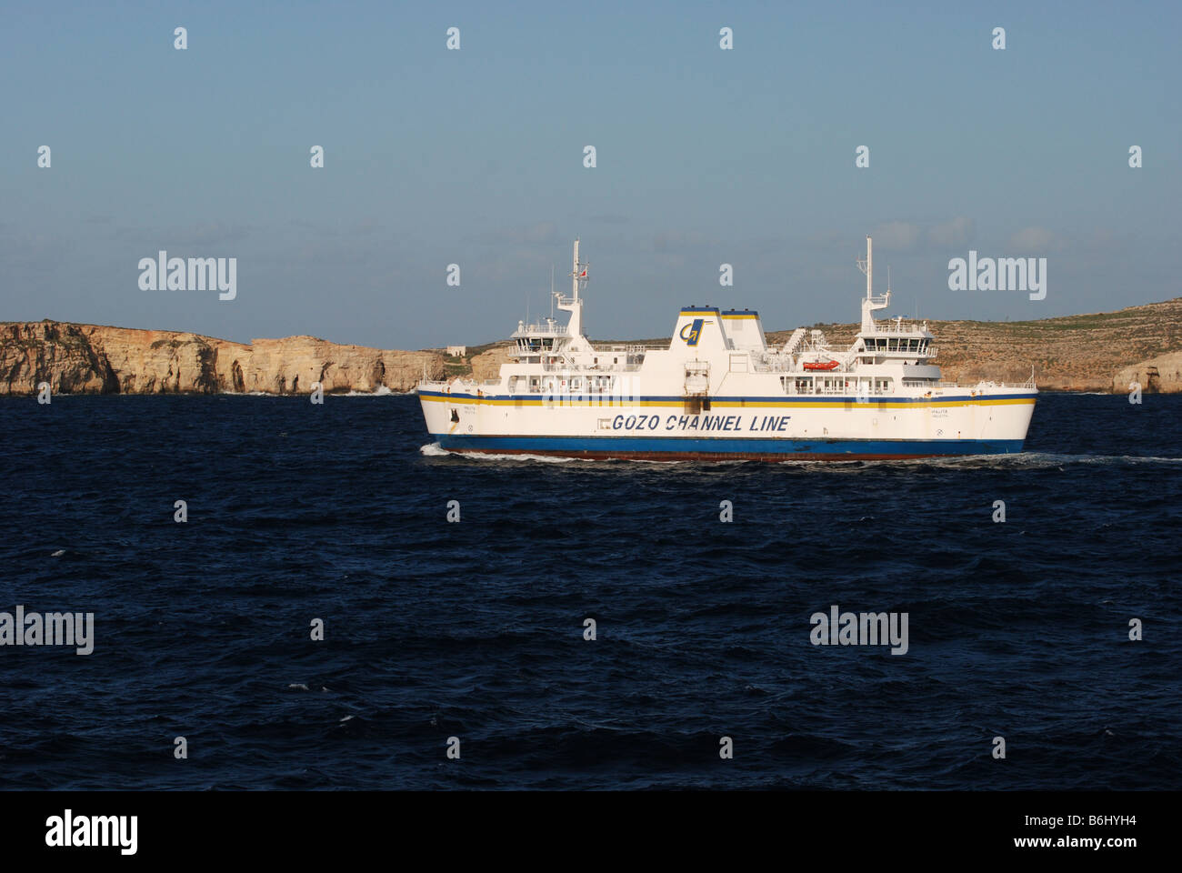 Malta to Gozo Channel Ferry Stock Photo - Alamy