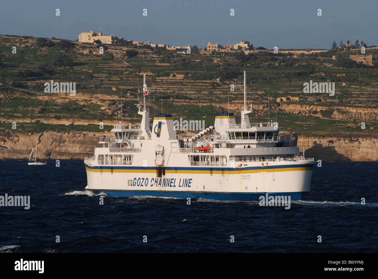 Malta to Gozo Channel Ferry Stock Photo - Alamy