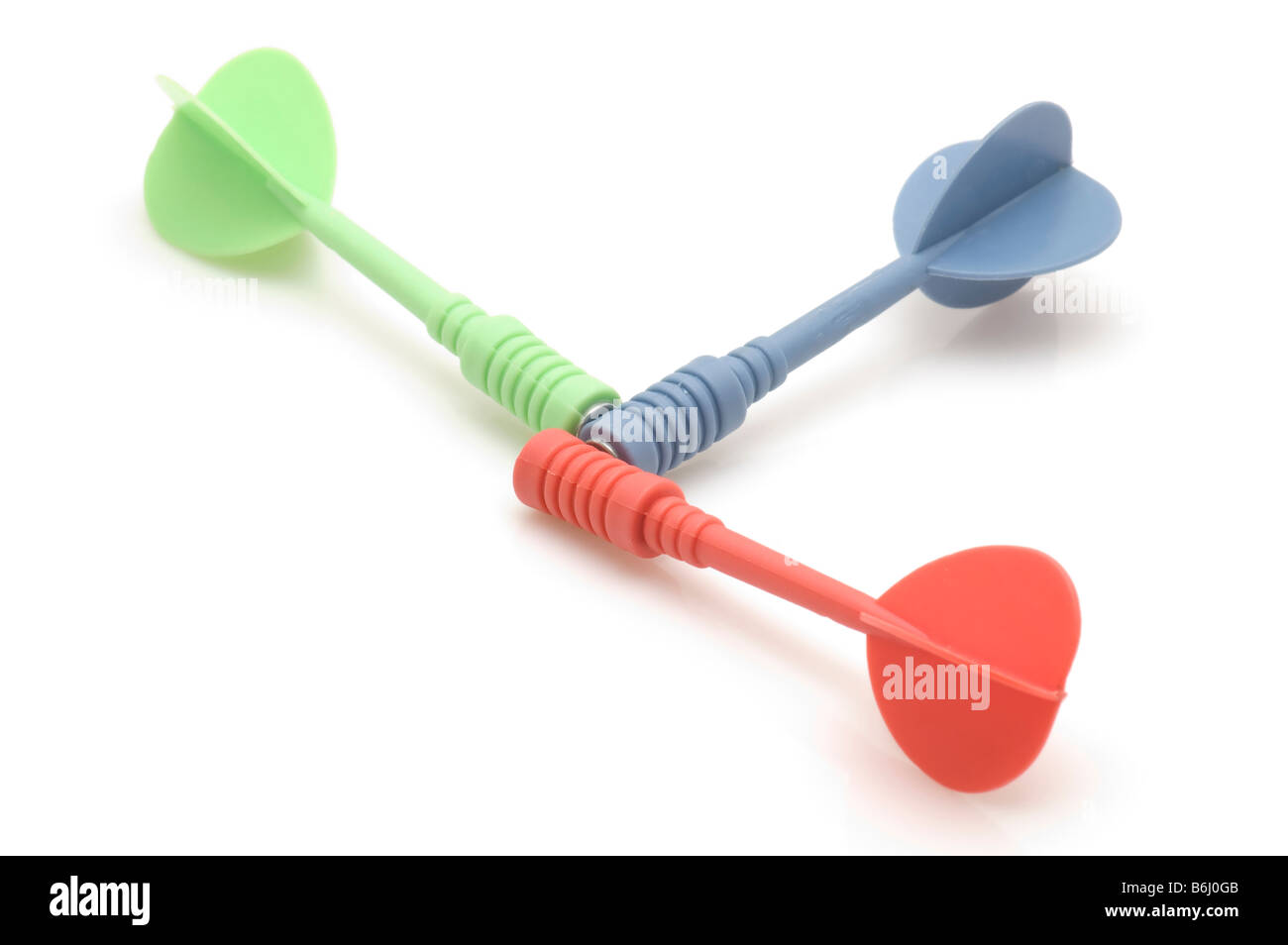 object on white toy Dart arrows Stock Photo - Alamy