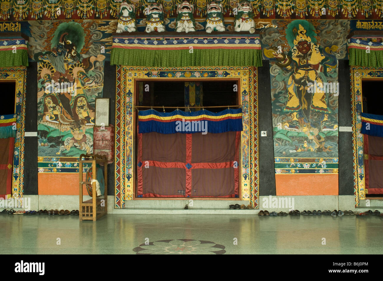 Rumtek Monastery in Sikkim India showing bright colours Stock Photo - Alamy