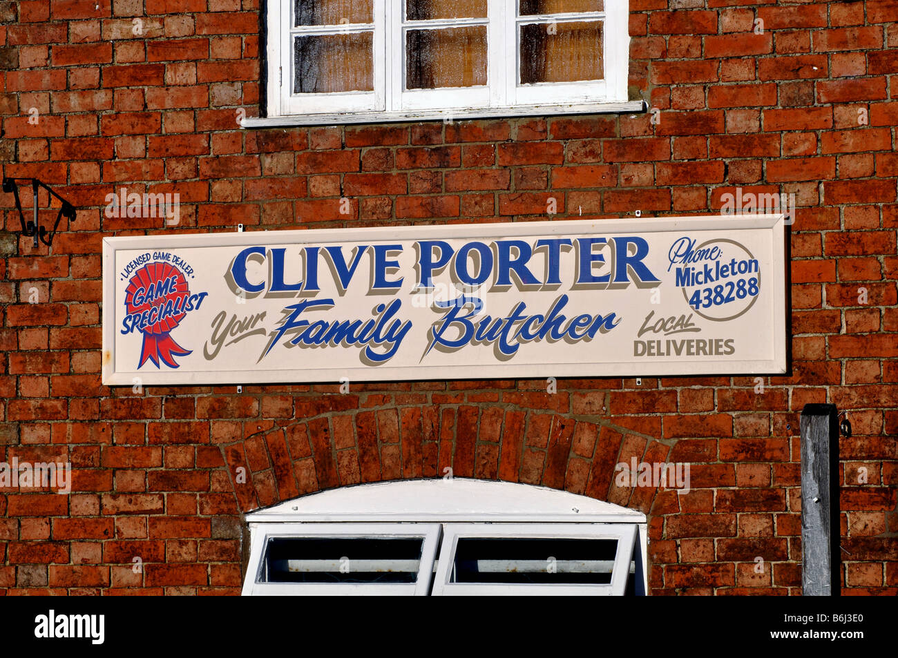 Family butcher sign UK Stock Photo - Alamy