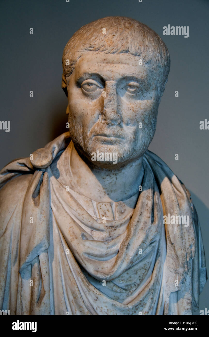 Bust of a man marble provenance unknown roman Reign of military ...