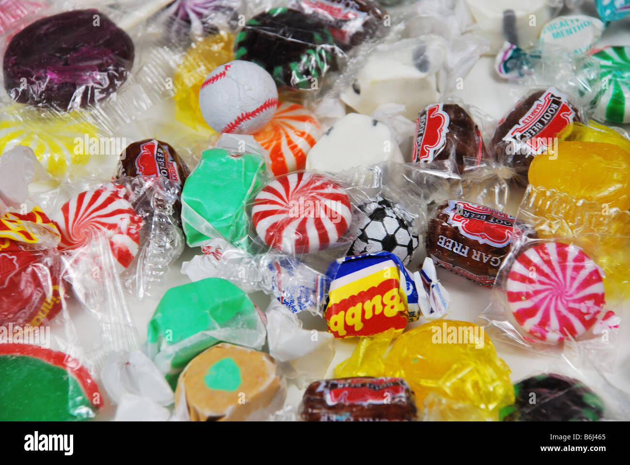 Closeup of Candy Treats Stock Photo - Alamy