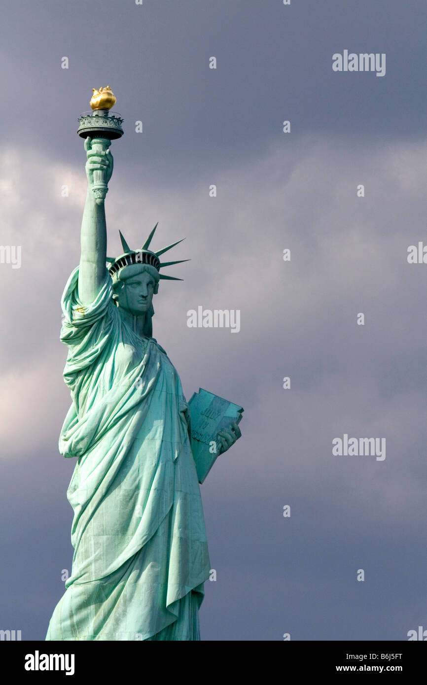Statue of Liberty on Liberty Island in New York Harbor New York USA ...
