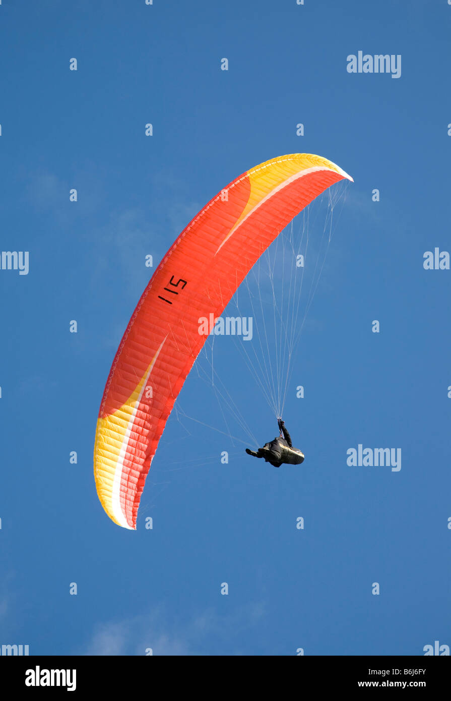 Parascending over Keswick Stock Photo - Alamy