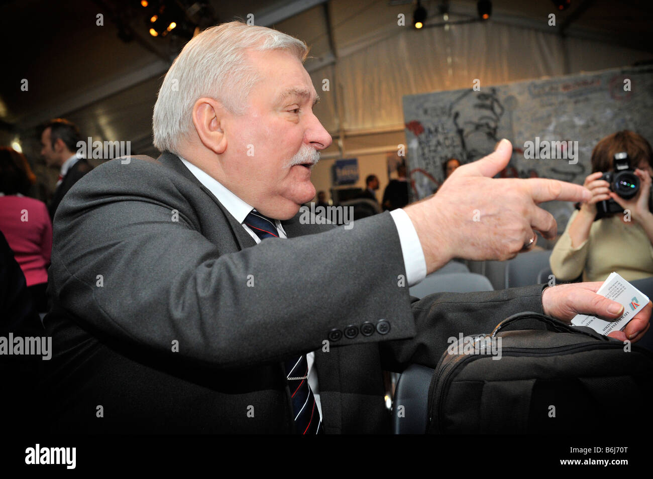 Lech Walesa nobel prize of peace Stock Photo - Alamy