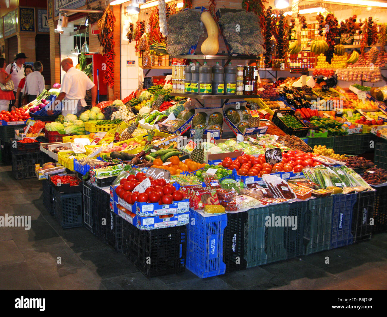 Fruit and veg market, very colourful and very freash veg and meat was ...
