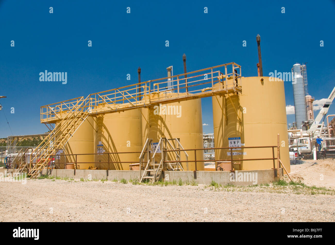 Oil and gas refinery storage tanks Stock Photo - Alamy